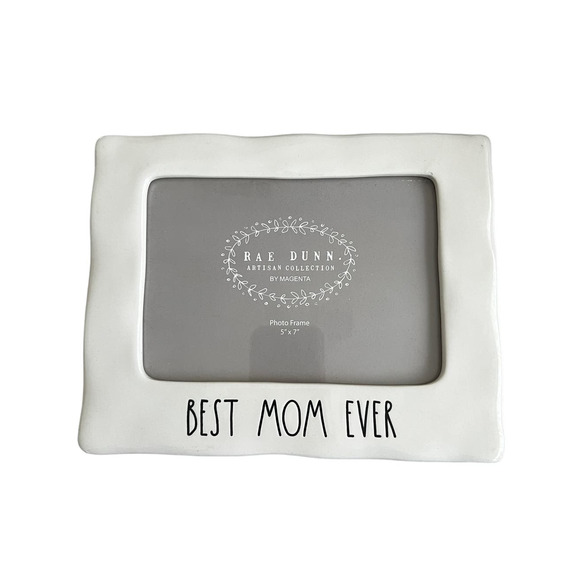 Rae Dunn | Accents | Rae Dunn 5x7 Best Mom Ever White Picture Frame ...